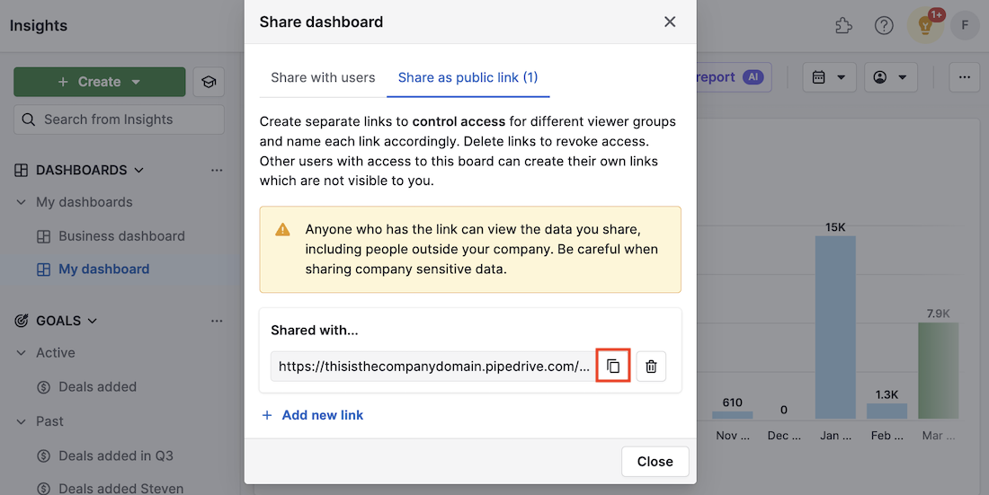 Shareable Insights - Knowledge Base | Pipedrive